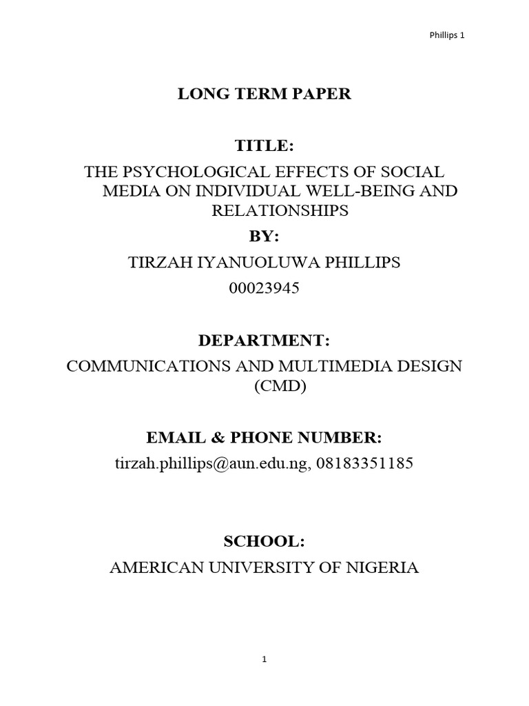 Long Term Paper | PDF | Social Media | Popular Culture & Media Studies