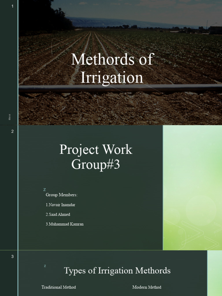 Methods of Irrigation | PDF | Irrigation | Environmental Science