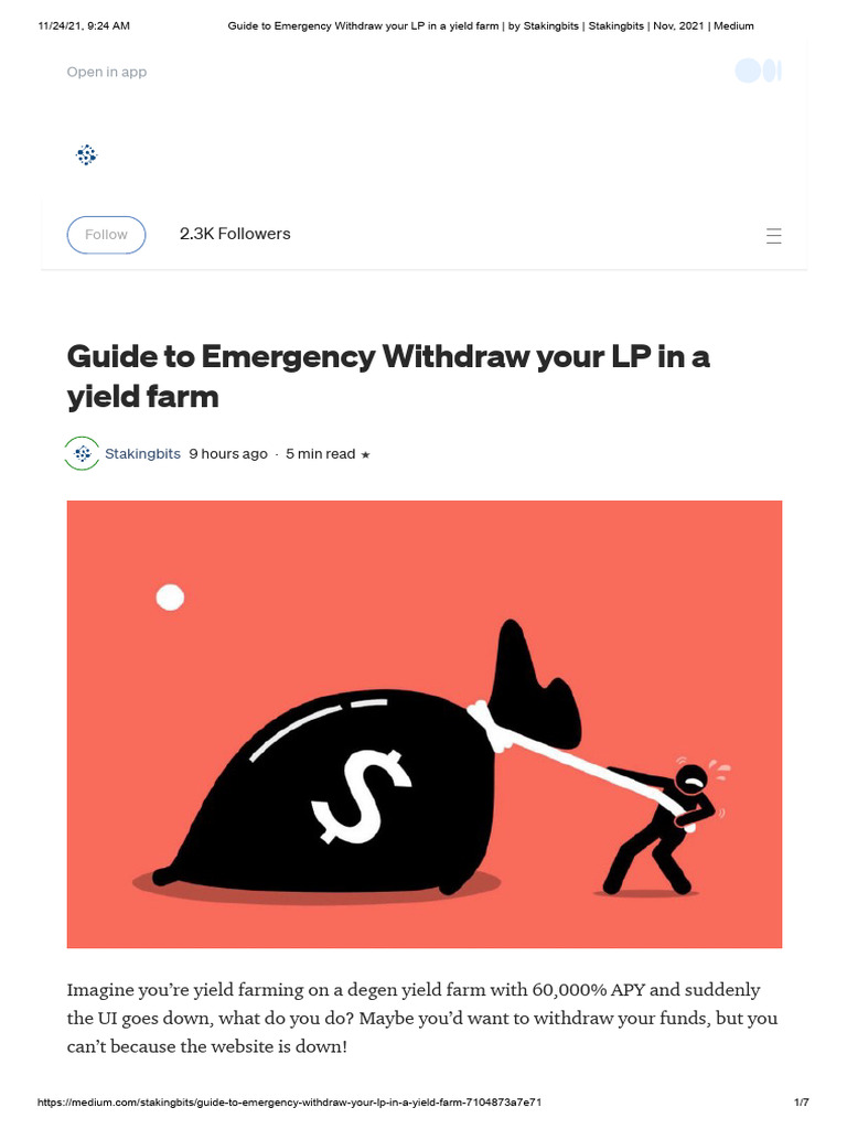 Emergency LP Withdrawal Guide | PDF | Service Industries | Applications Of Cryptography