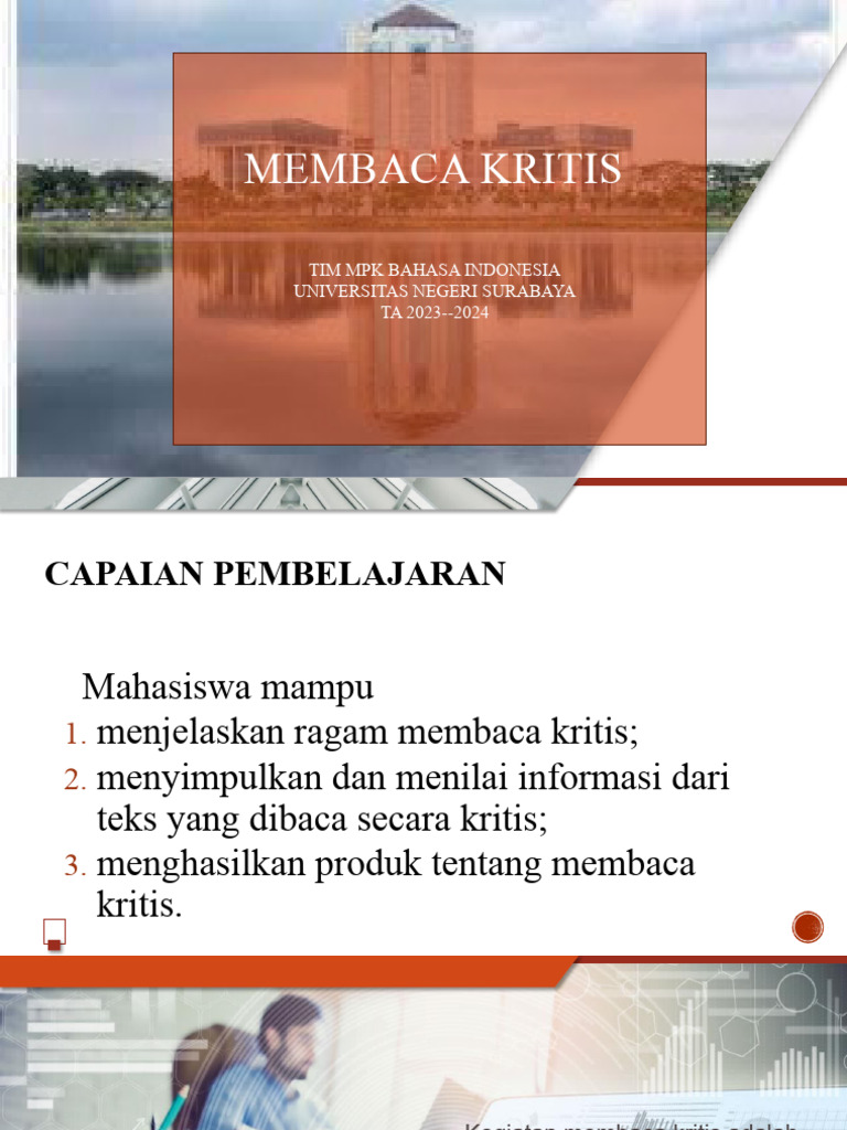 2 PPT Membaca Kritis 2023 2024 | PDF