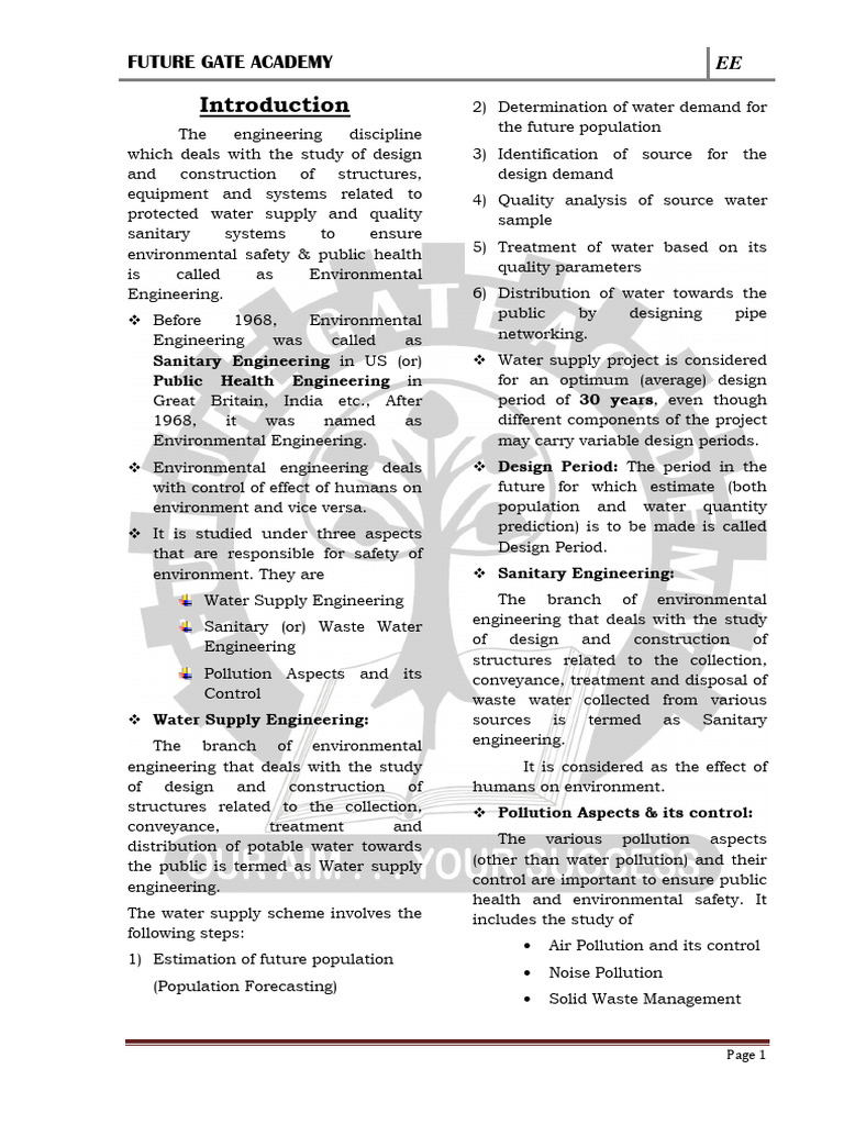 Environmental Engineering Guide | PDF | Water | Water Purification
