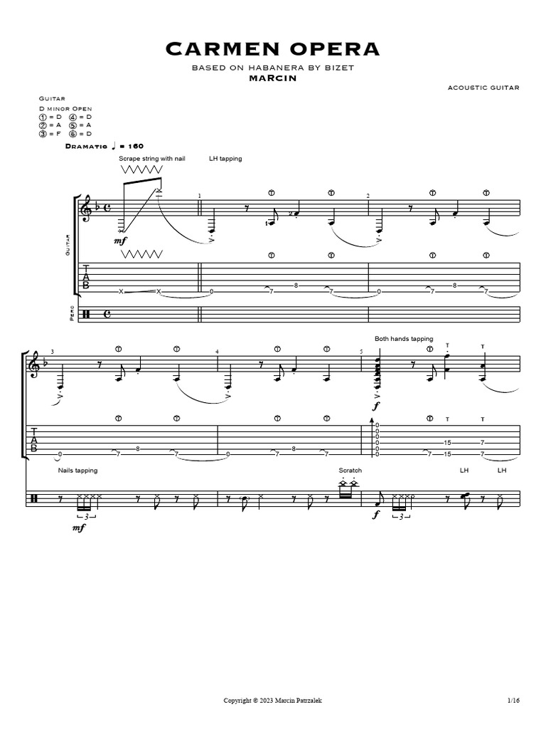 1 Carmen Opera - Marcin TAB-1 | PDF | All Rights Reserved | Carmen