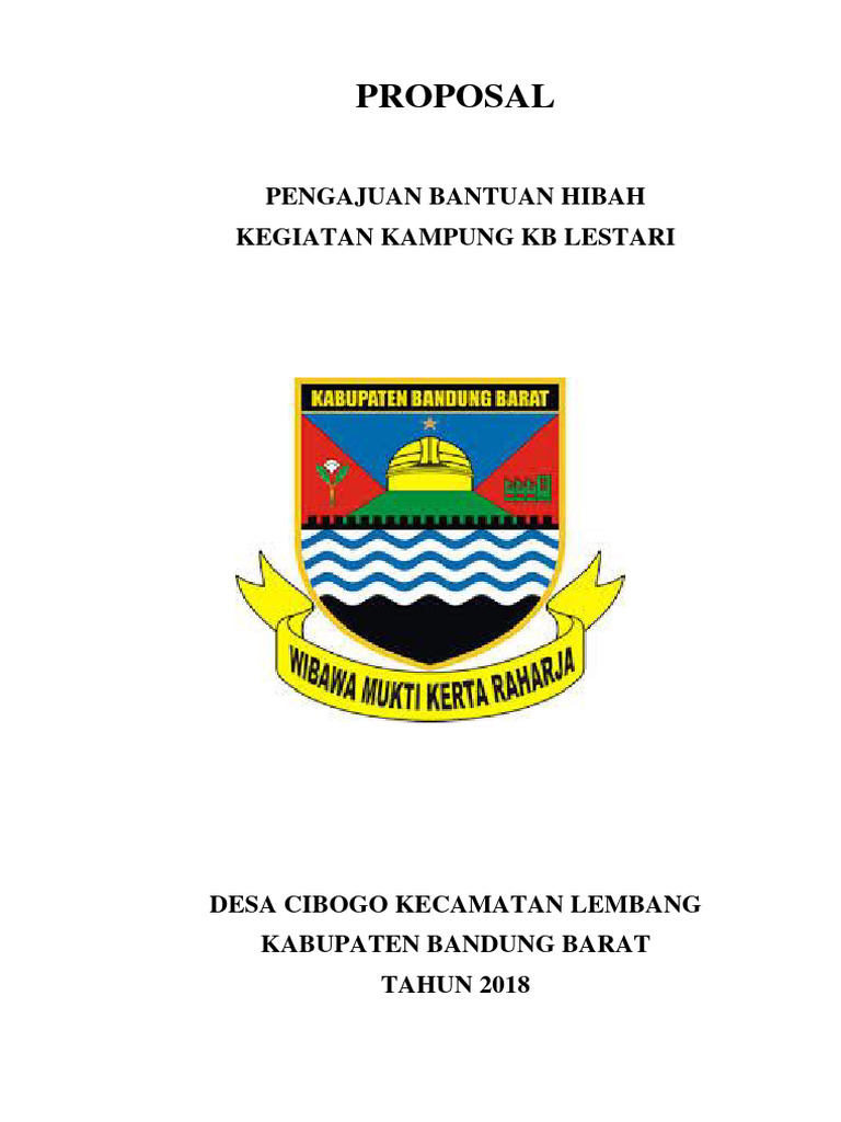 Contoh Proposal Kampung KB | PDF