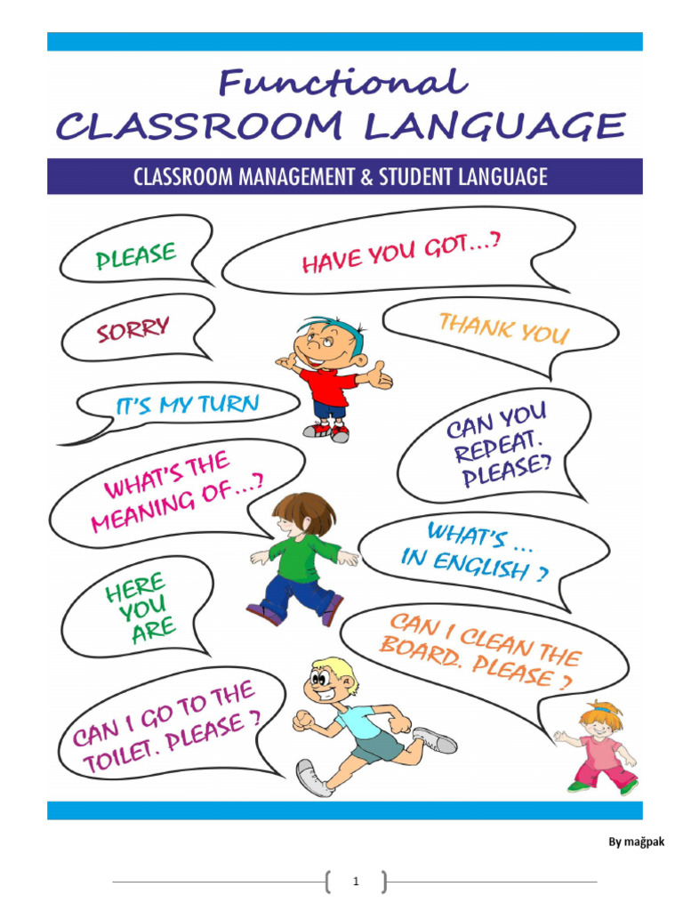 Classroom Language Print Finalized 3332 1 | PDF | Teachers | Classroom