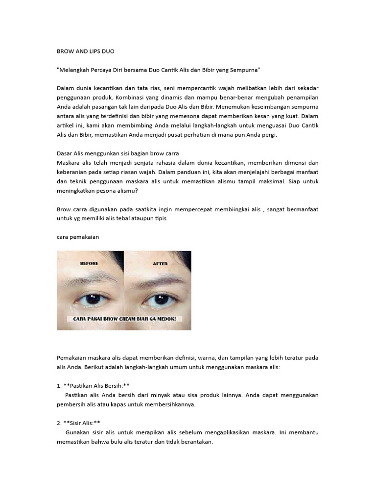 Brow and Lips Duo | PDF