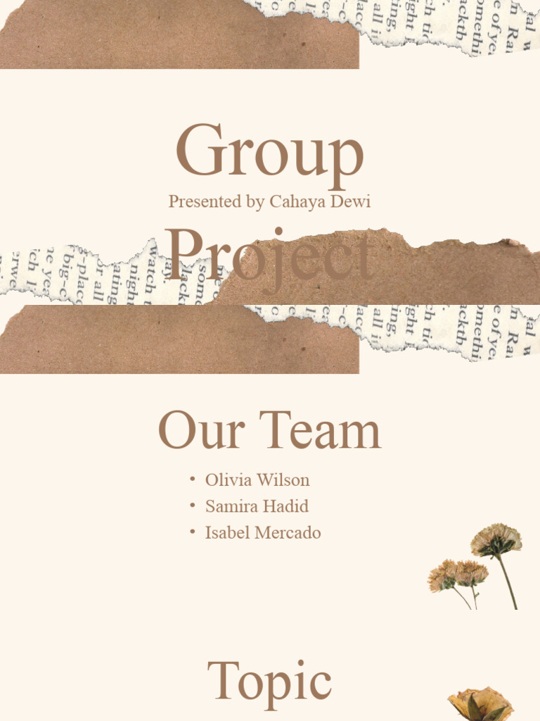 Brown Aesthetic Scrapbook Vintage Group Project Presentation | PDF
