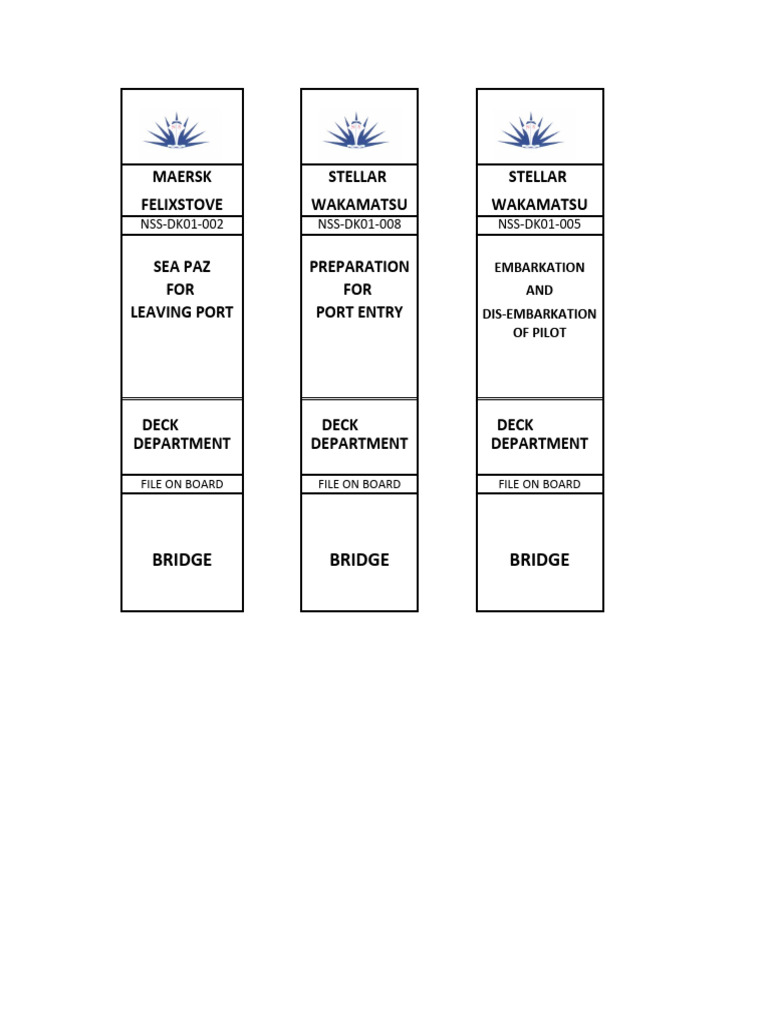 Checklist Name | PDF