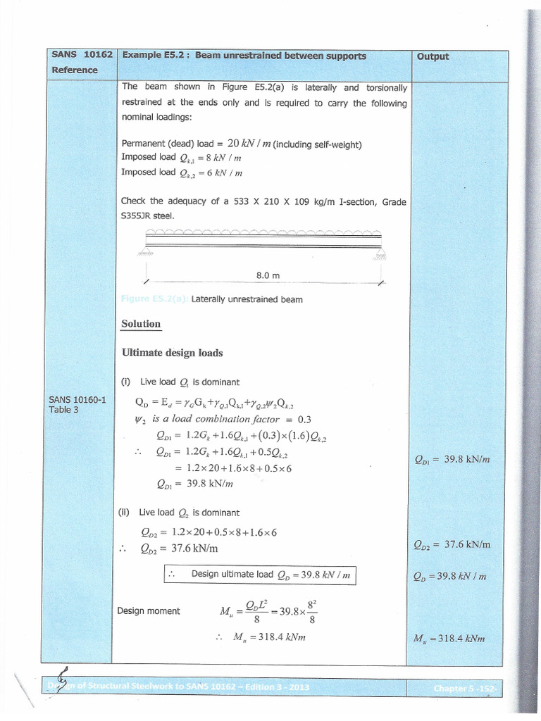 Module 5 - Beam Design Example 5.2 | PDF