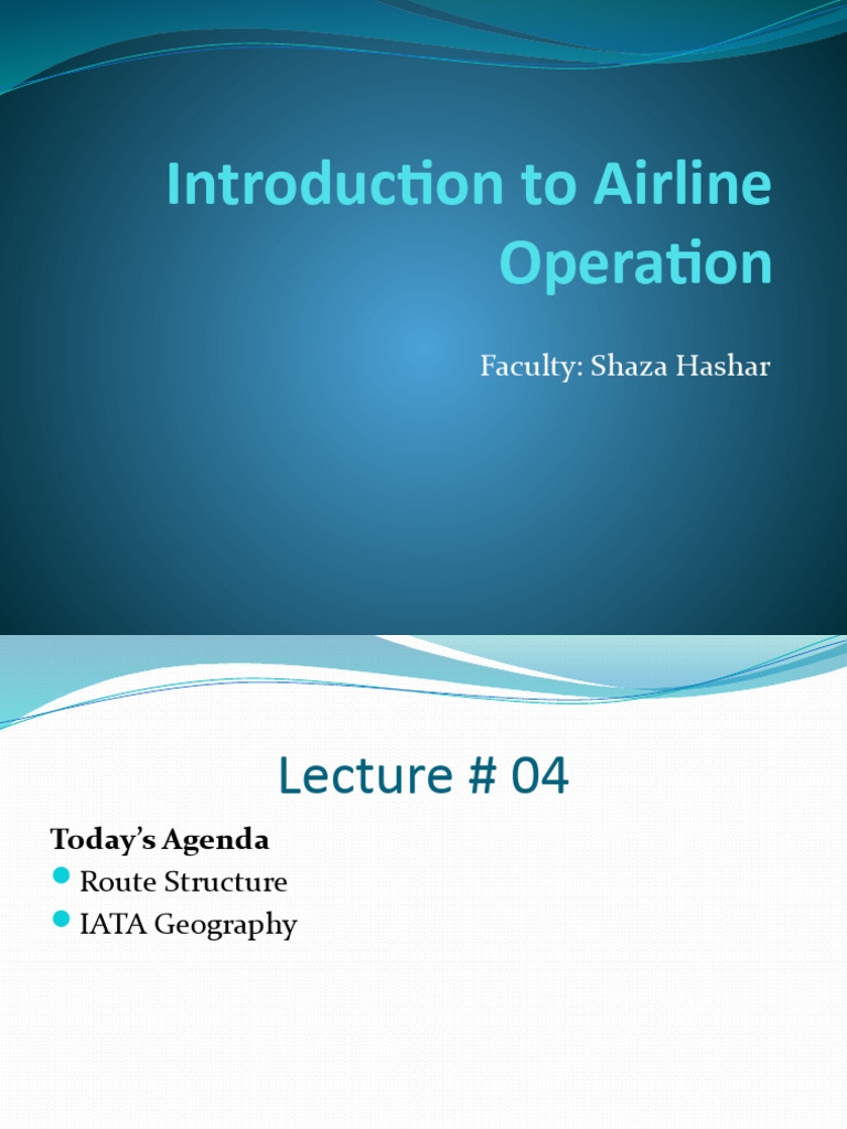 4 Introduction To Airline Operation | PDF | Airline Hub | Transport