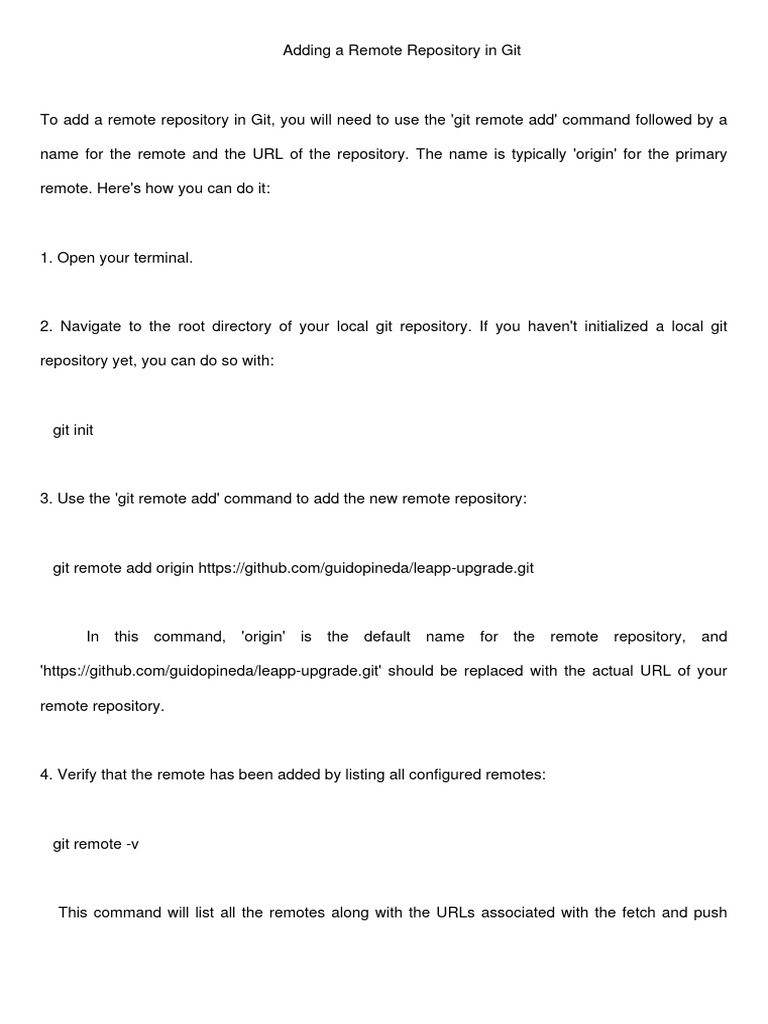 Git Remote Add Info Pdf 