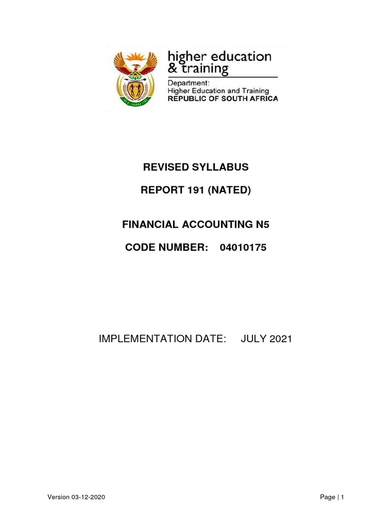 N5 Financial Accounting - Updated | PDF | Inventory | Balance Sheet