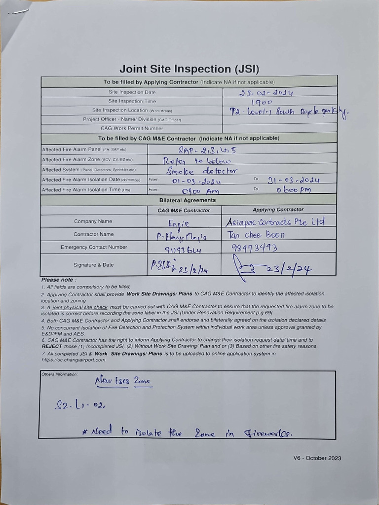 Isolation Permit (JSI) | PDF