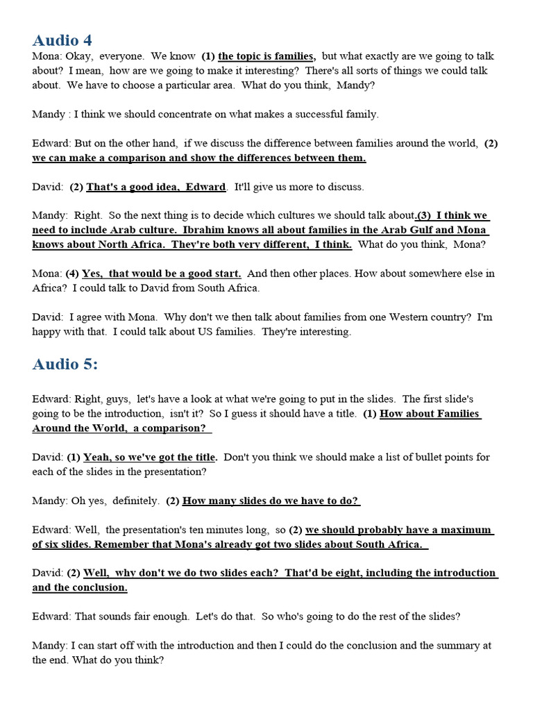 Unit1 Listening Ct Pdf Language Arts Discipline