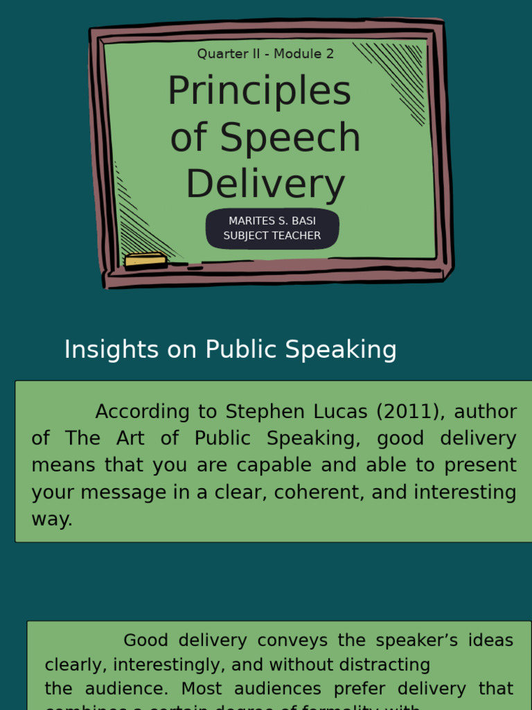 SPEECH DELIVERY AND TYPES OF SPEECHES ACCDG TO DELIVERY Studs | PDF