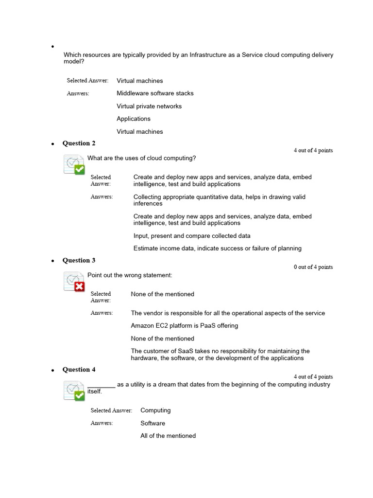 Which Resources Are Typically Provided by An Infrastructure As A Service Cloud Computing ...