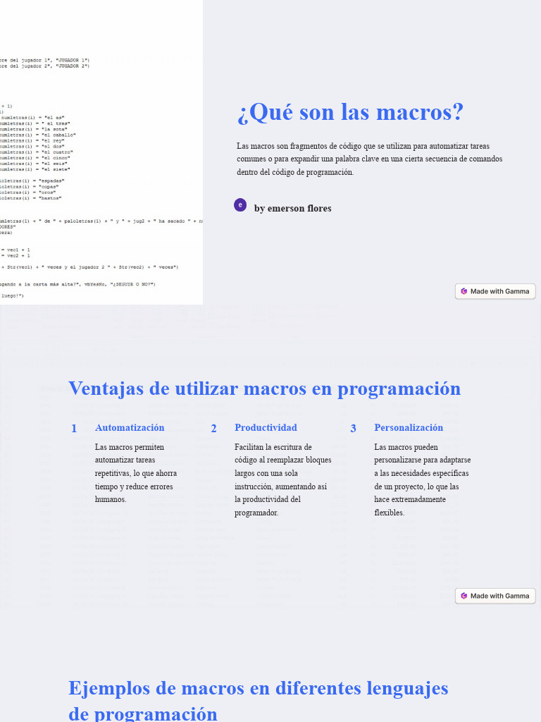 Que Son Las Macros | PDF | Macro (informática) | Programación de computadoras