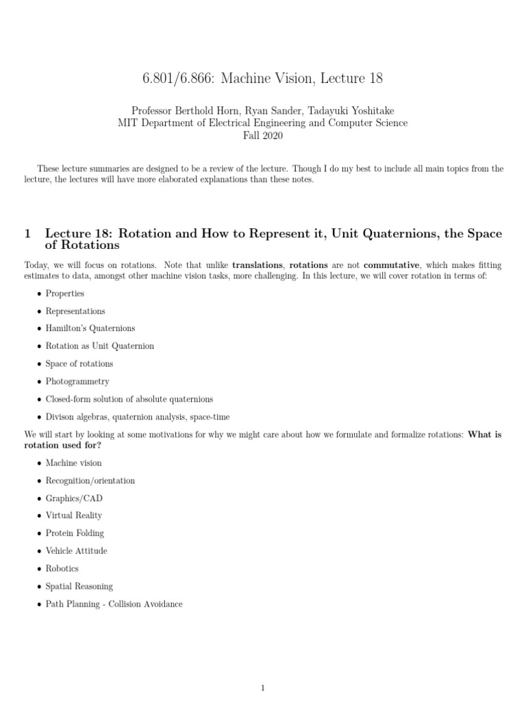 Lec 18 | PDF | Eigenvalues And Eigenvectors | Group (Mathematics)