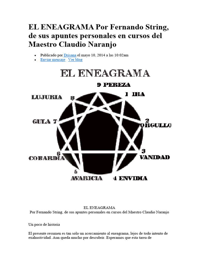 EL ENEAGRAMA Por Fernando String | PDF | Eneagrama de la personalidad ...