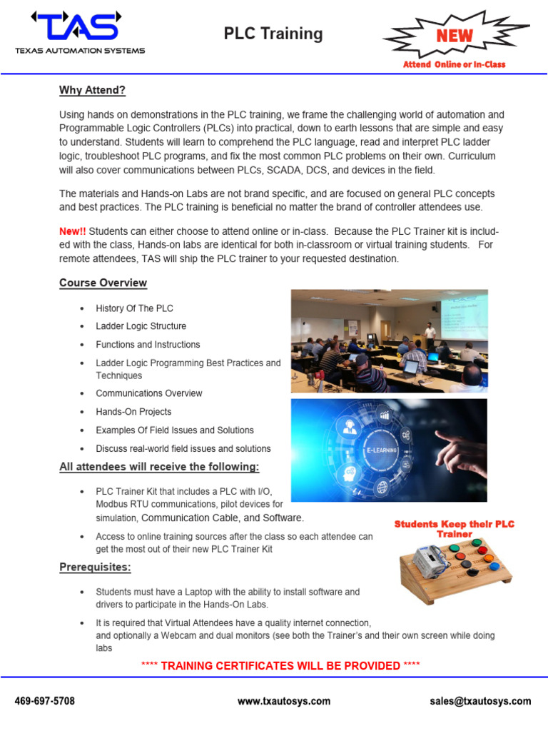 PLC Training Brochure 2020 | PDF