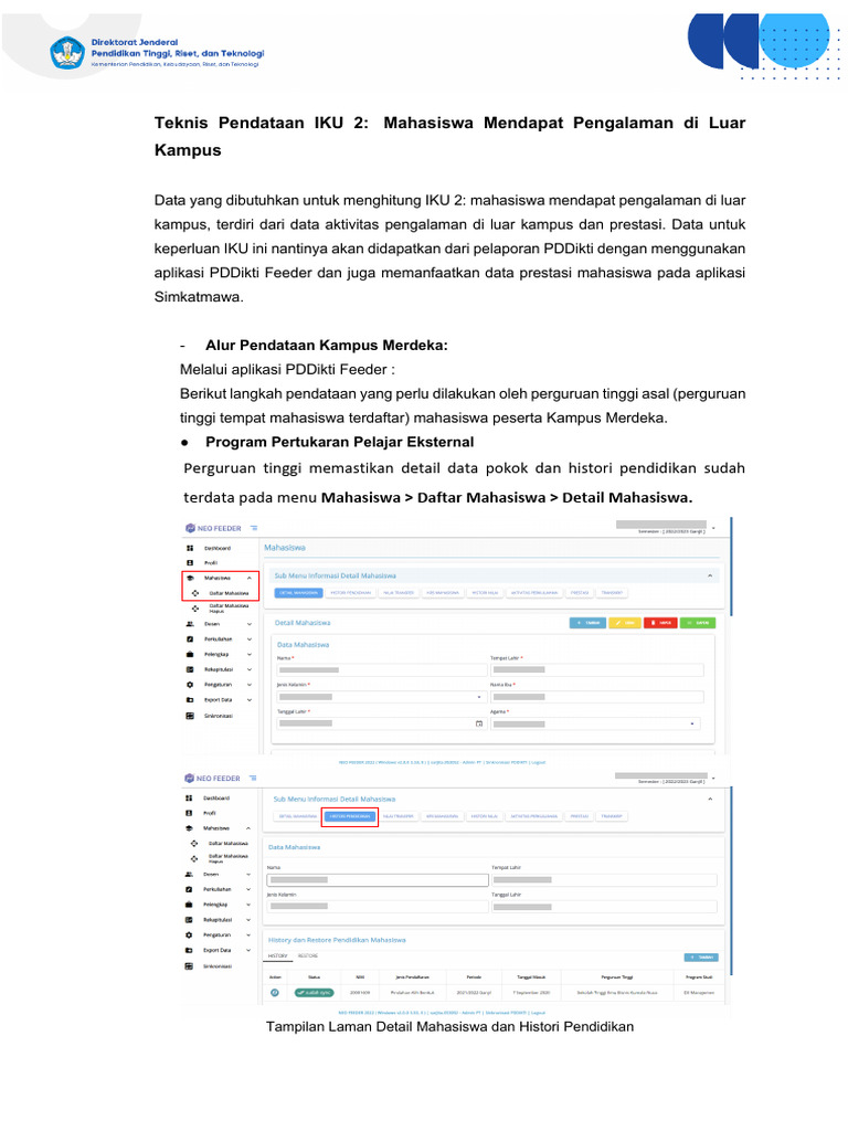 Teknis Pendataan IKU 2 - 1681806961 | PDF