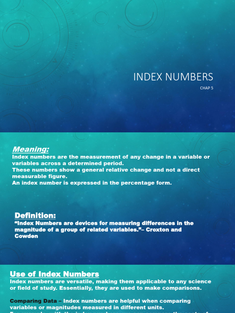 Index Numbers Part 1 | PDF | Cost Of Living | Price Indices