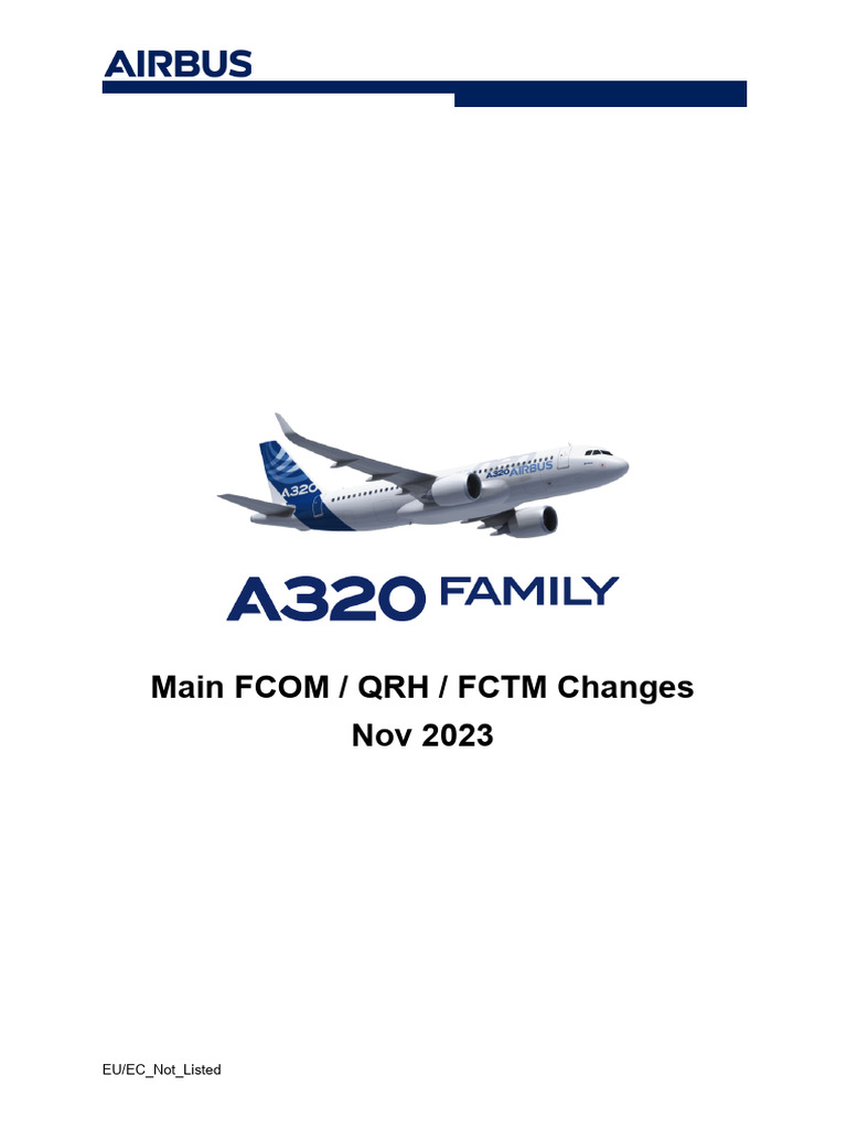 Main A320 FCOM FCTM Change November 2023 | PDF | Aviation | Aircraft