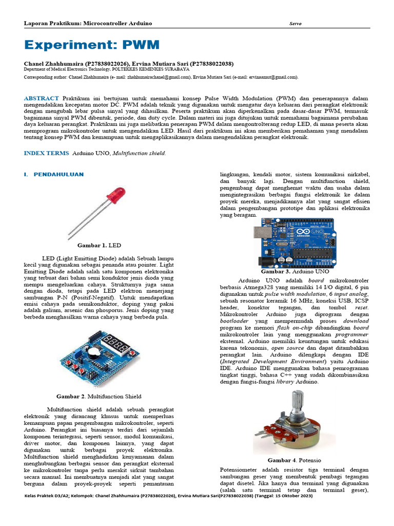 Kelompok 2 2A2 PRAKTIKUM 8 PWM | PDF | Seni | Komputer