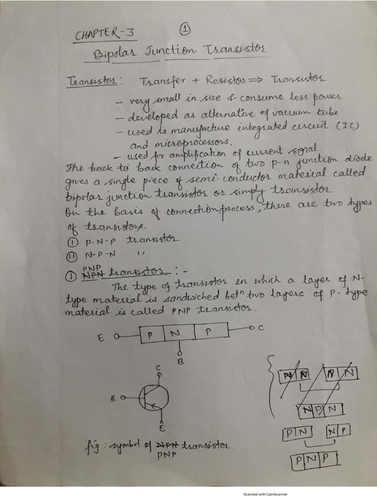 6 Chapter 3 Bipolar Junction Transistor | PDF