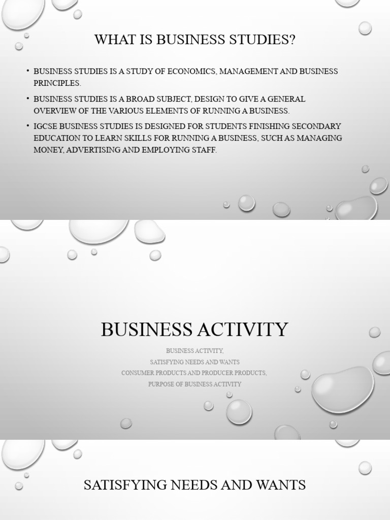 Pre Igcse Lecture 1 Pdf Goods Business