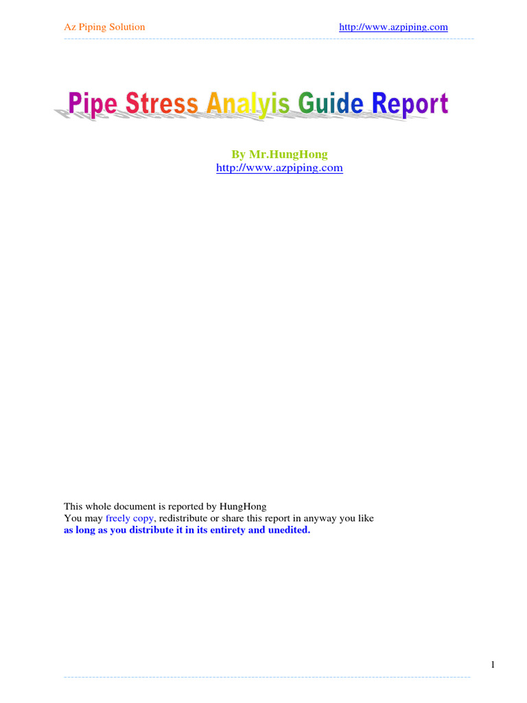 267 Pipe Stress Analysis Reports | PDF | Pipe (Fluid Conveyance) | Mechanical Engineering