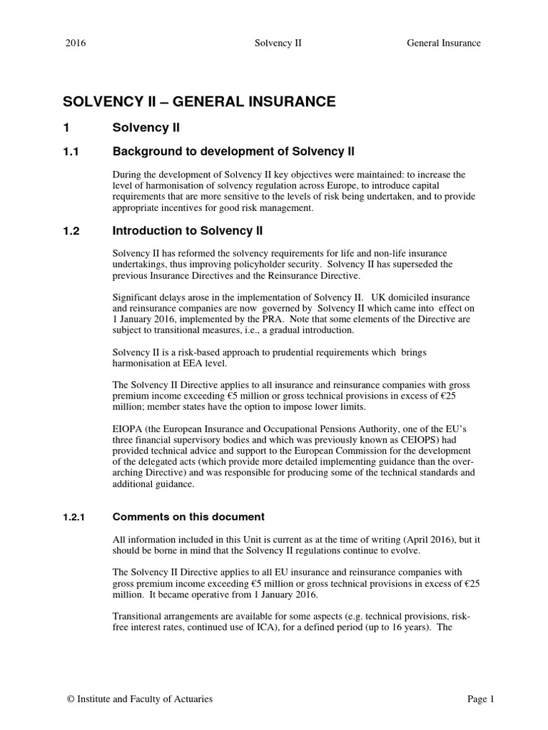Overview of Solvency II for Insurers | PDF | Insurance | Bonds (Finance)