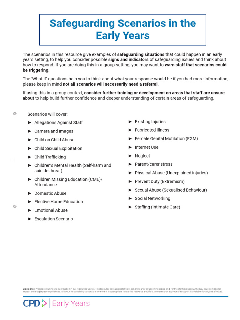 T CPD 1679651391 Safeguarding Scenarios in The Early Years Cards - Ver ... T CPD 1679651391 Safeguarding Scenarios in The Early Years Cards - Ver ...