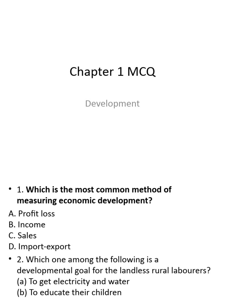Chapter 1 MCQ | PDF | Social Science