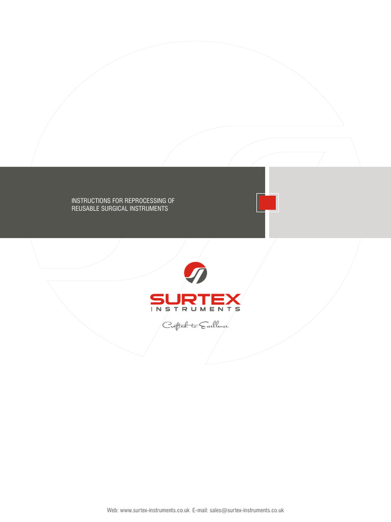 Surtex Instruments Instructions For Reprocessing of Surgical ...