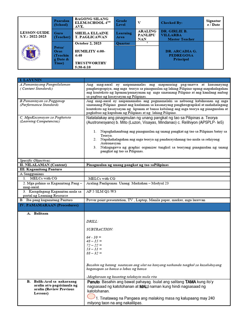 Ap 5 Q1 Oct.2 2023 | PDF