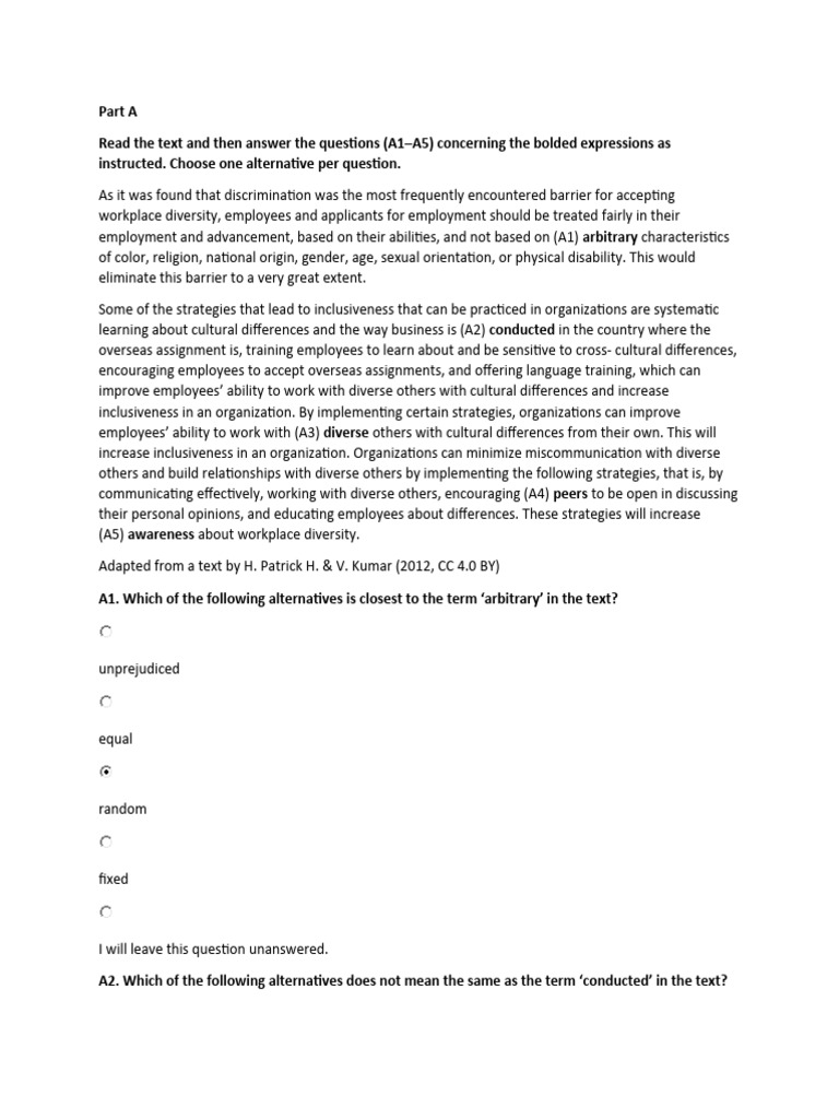 English Written Part DOne | PDF