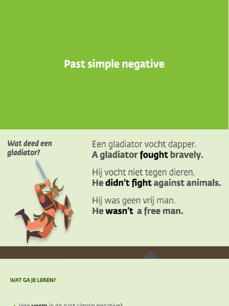 Past Simple Negative PDF | PDF