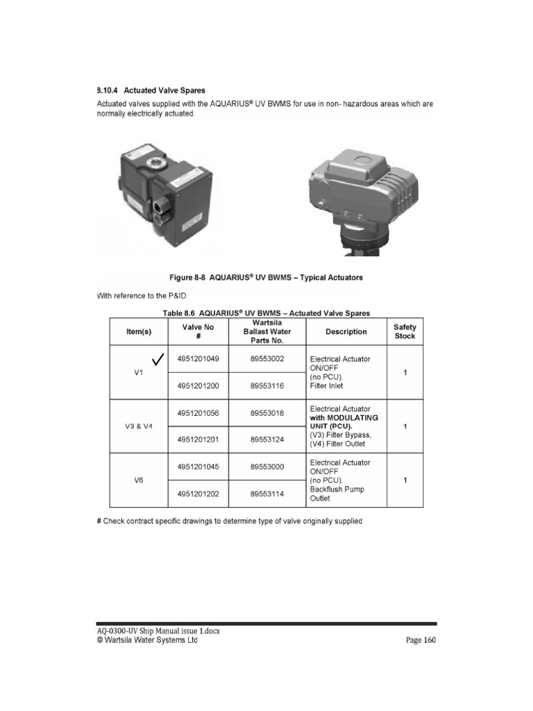 BWTS Valve Actuator | PDF
