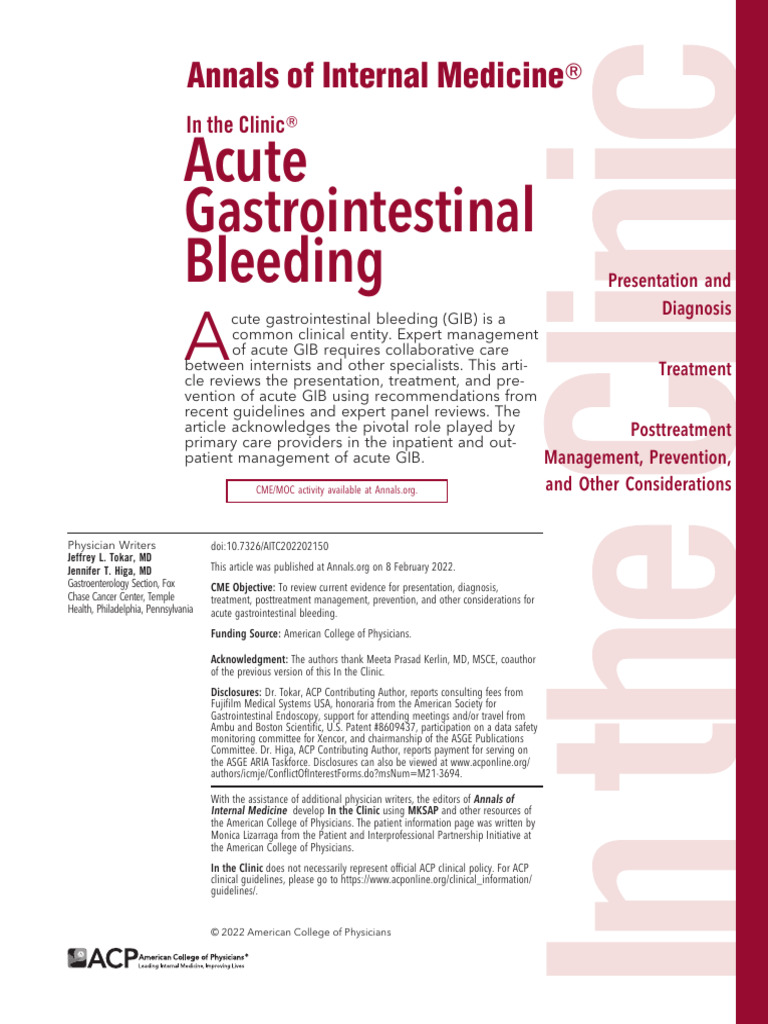 Acute Gastrointestinal Bleeding | PDF