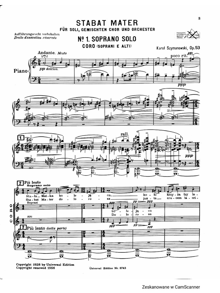Szymanowski Stabat Mater | PDF