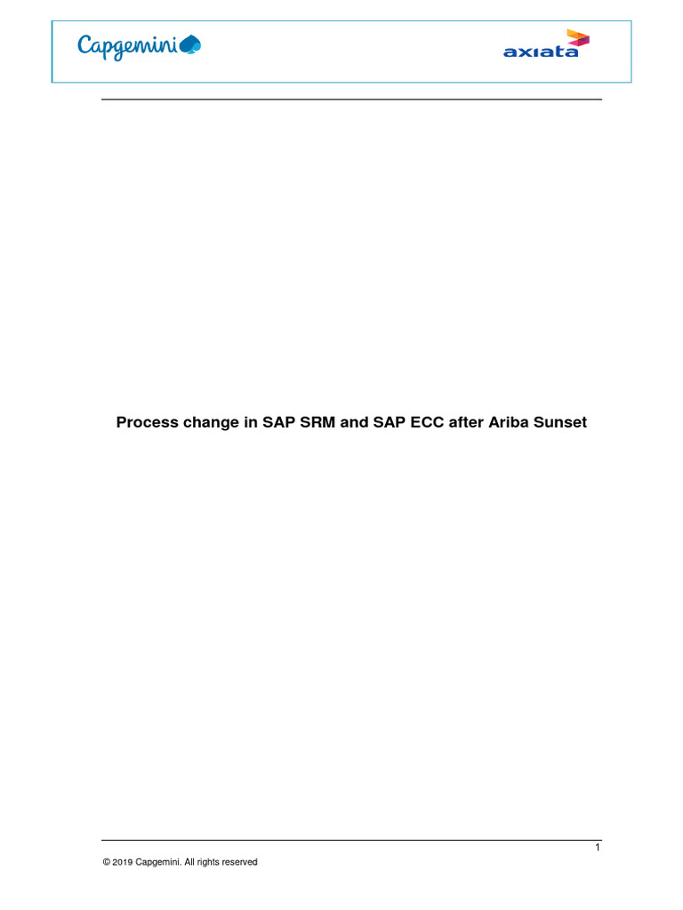 SAP SRM & ECC Process Changes Post-Ariba | PDF | Information Technology ...