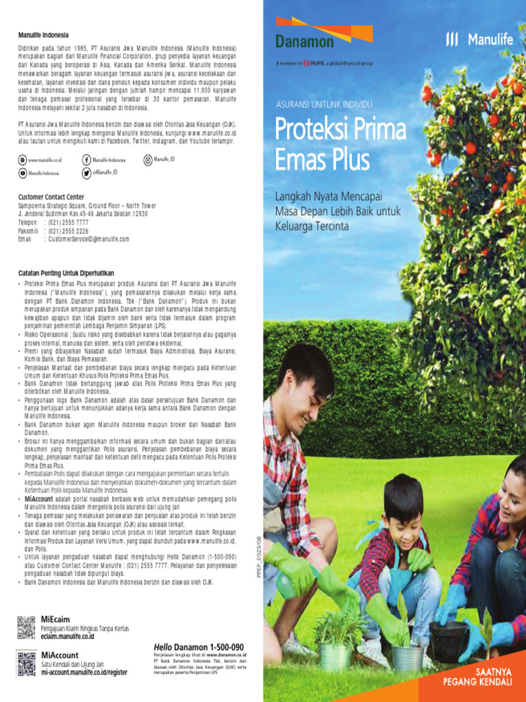 Brosur Proteksi Prima Emas Plus | PDF