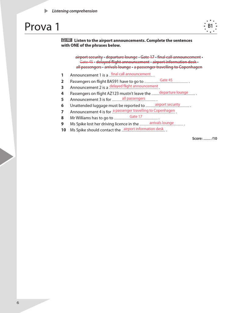 DOCENTI - SSSG - INVALSI - PDF - Soluzioni Successful Invalsi - Listening Comprehension Corretto ...