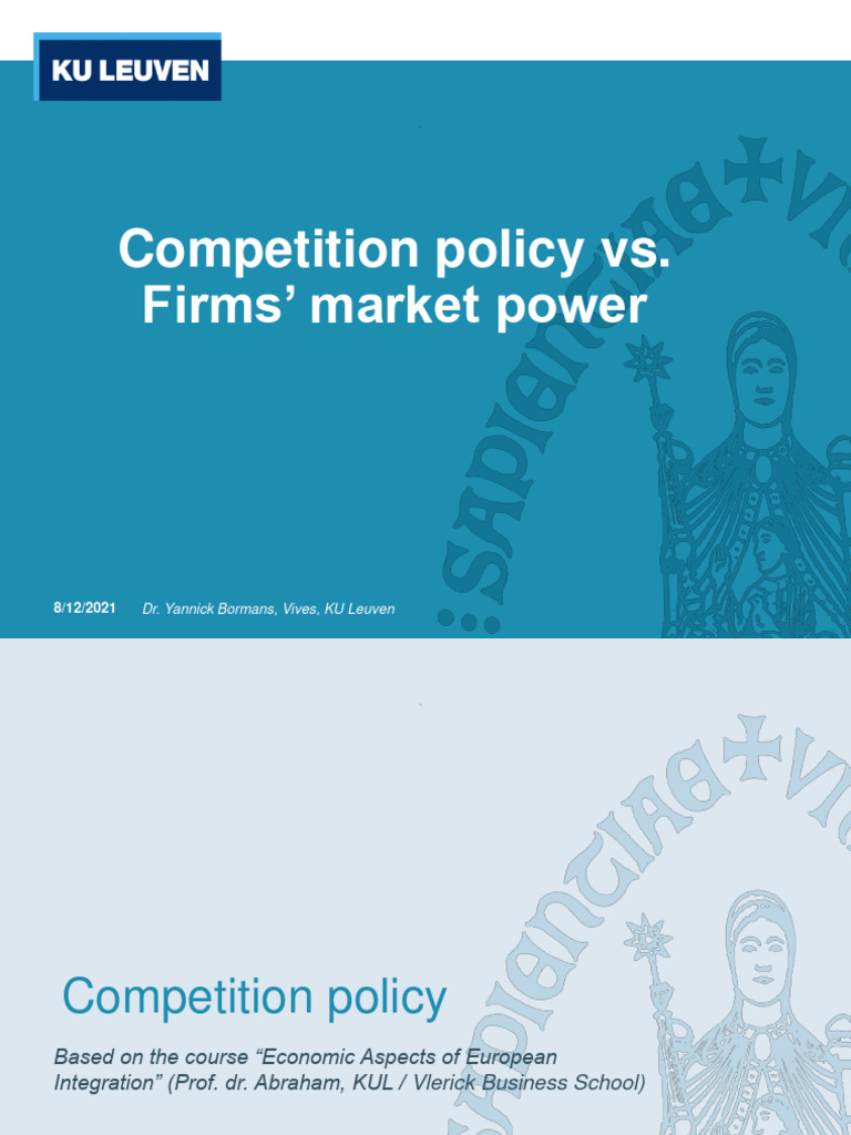 Market Power and Competition Policy by Yannick Bormans | PDF