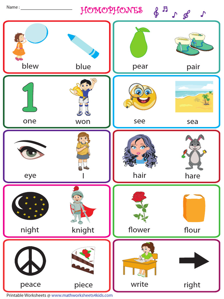 Homophones - 3 | PDF