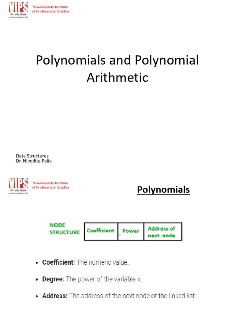 Unit2 DS Polynomial | PDF | Polynomial | Multiplication