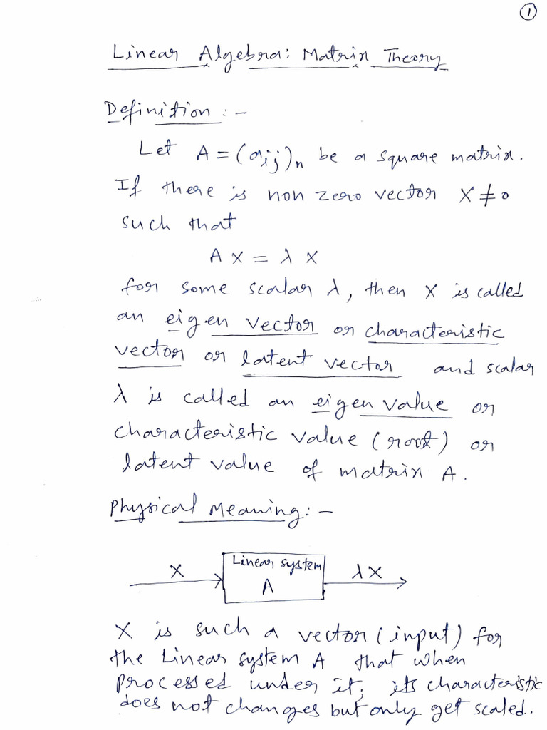 1 Linear Algebra (RS) | PDF