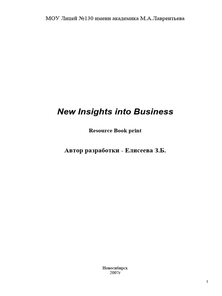 New Insights Into Business 3 | PDF | Stocks | Franchising