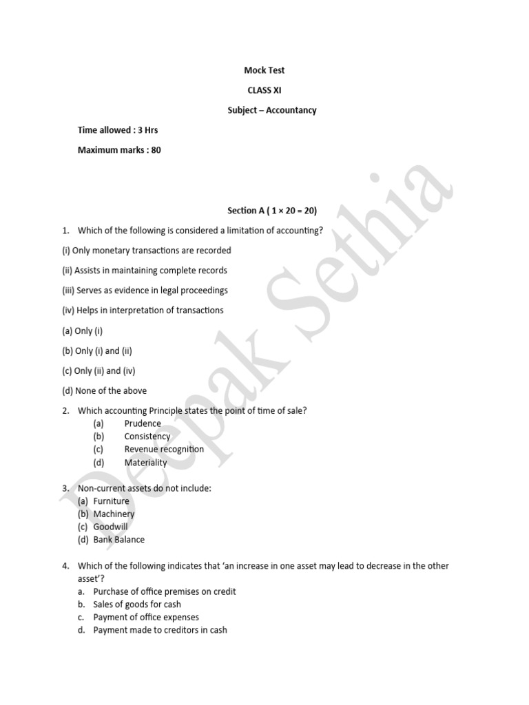 Mock Test | PDF | Debits And Credits | Expense Mock Test | PDF | Debits And Credits | Expense