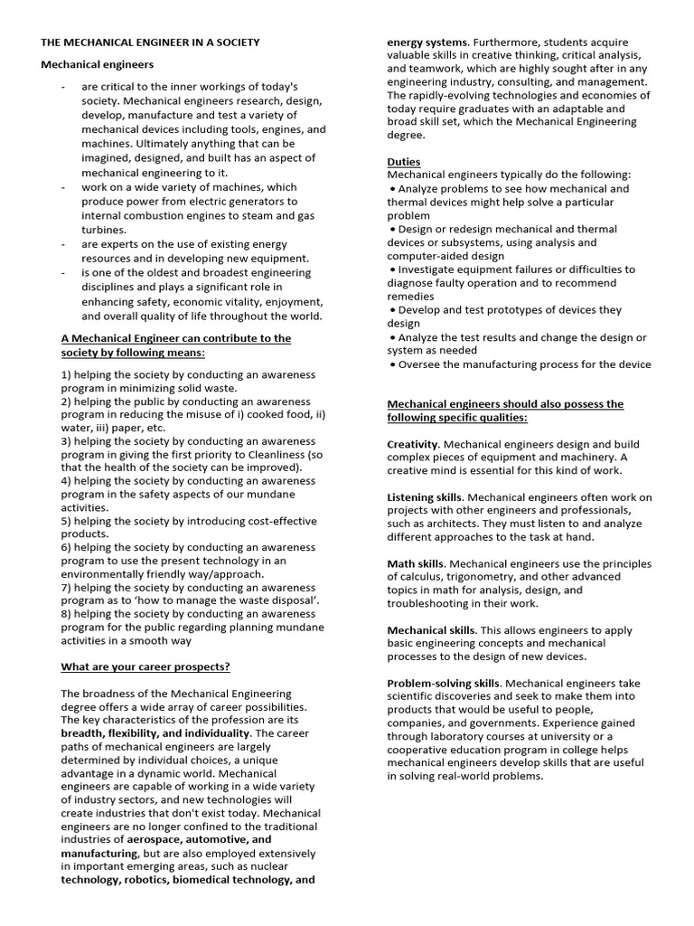 Handout 1 | PDF | Engineering | Mechanical Engineering